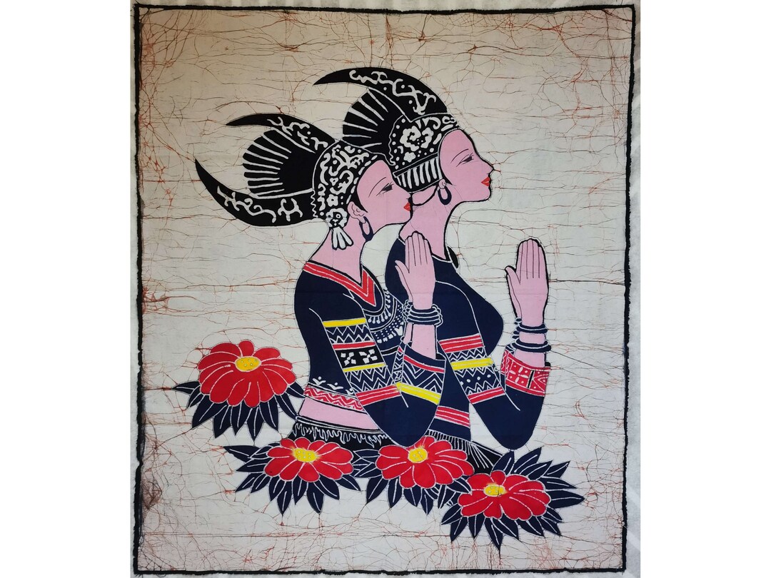 Batik Tapestry Cotton Fabric Traditional Batik Art Hand Dyed - Etsy