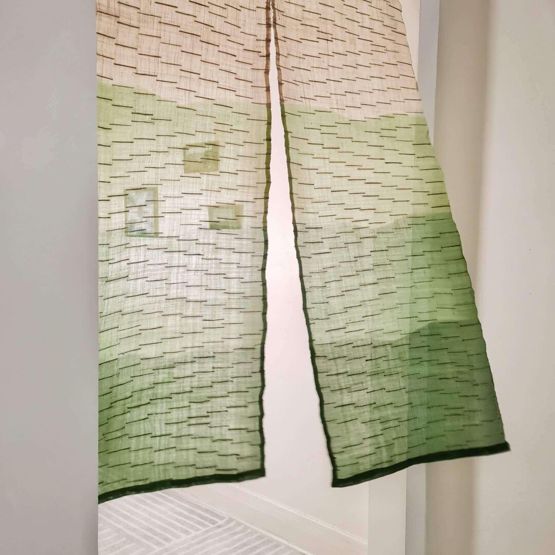 Japanese あさ Asa hemp Ramie Noren Doorway Curtain, Naturally Plant Tie ...