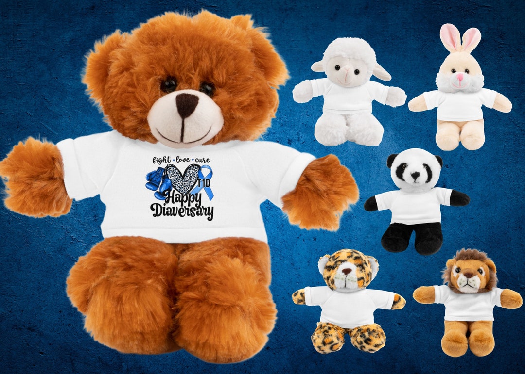 Diabetes Gift Happy Diaversary Stuffed Animals, Type 1 Diabetes, Type 2 ...