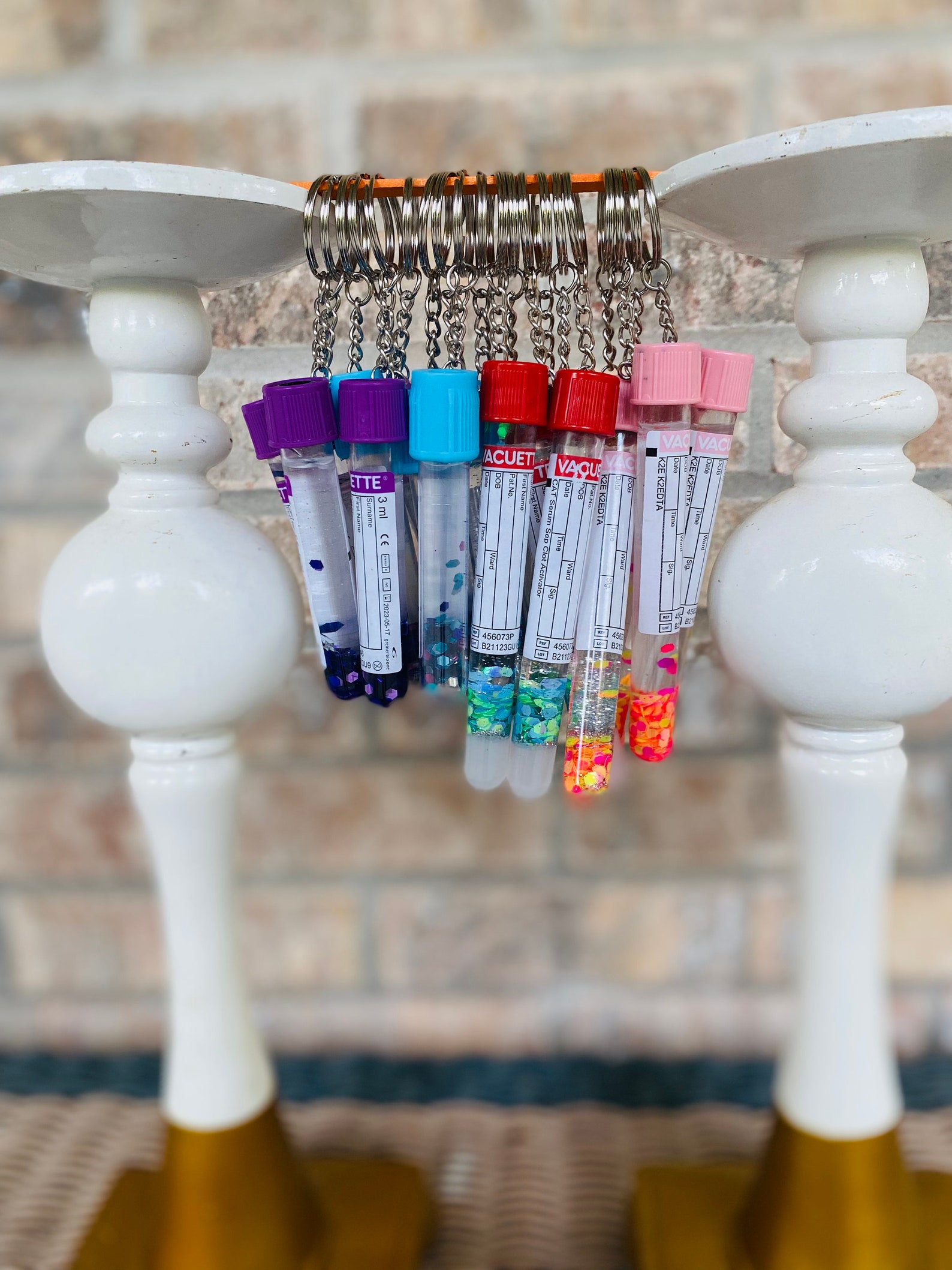 Phlebotomy Glitter Floating Keychain. Lab. Lab Test Tube. Blood Tube ...