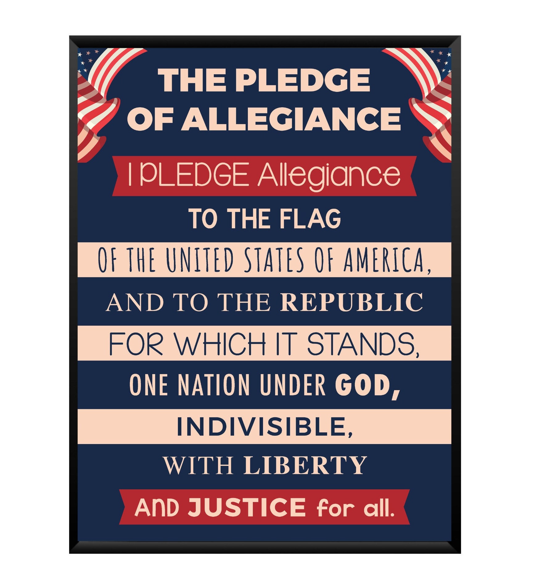 Pledges Posters pledge of Allegiance, America, Bible Pledge, I Pledge ...