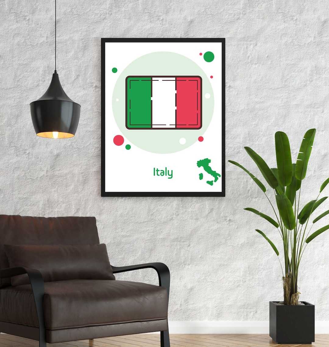 Italy Flag Poster Italy Flag Print Italy Flag Poster Flag - Etsy