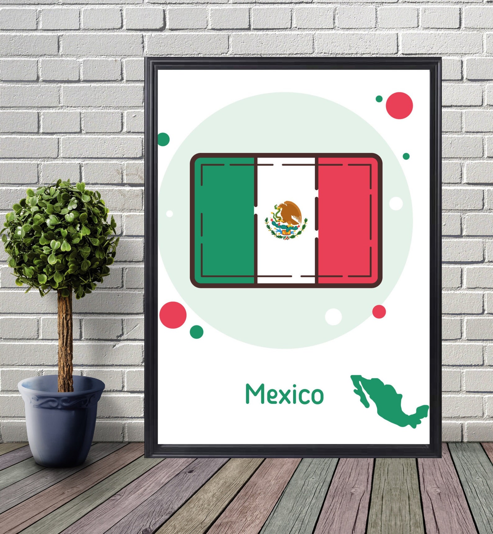 Mexico Flag Mexico Flag Art Mexican Flag Mexico Flag Wall - Etsy