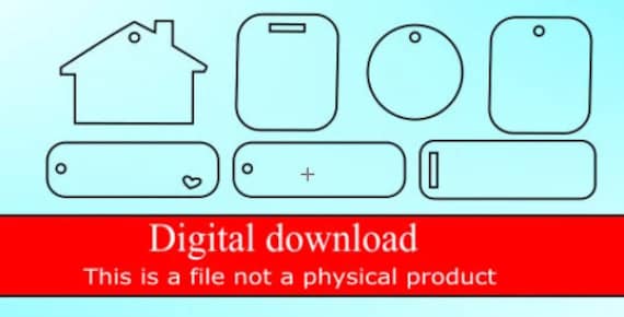 Keyrings Template Svg Laser Cut File Keychains Blanks Svg - Etsy