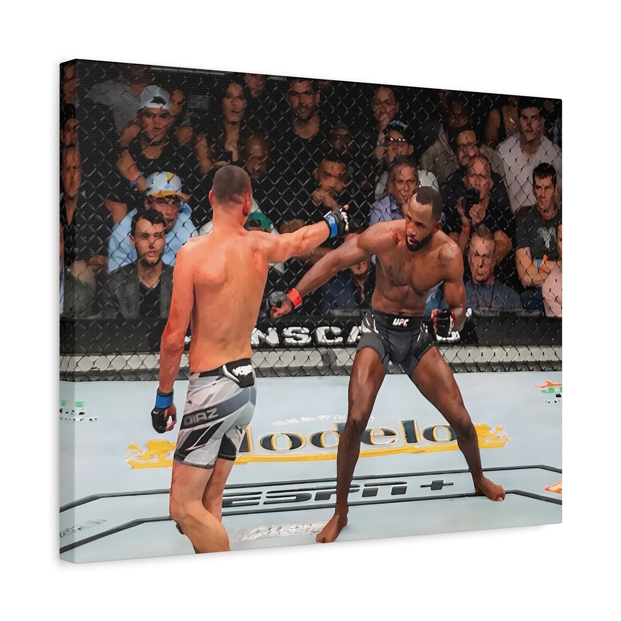 Nate Diaz Pointing at Leon Edwards (dry Brush Art Style) - UFC Posters ...