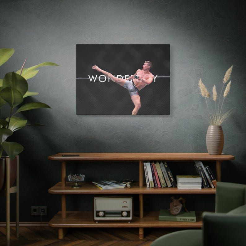 Stephen Wonderboy Thompson Canvas Art: Dry Brush Style UFC Poster - Etsy