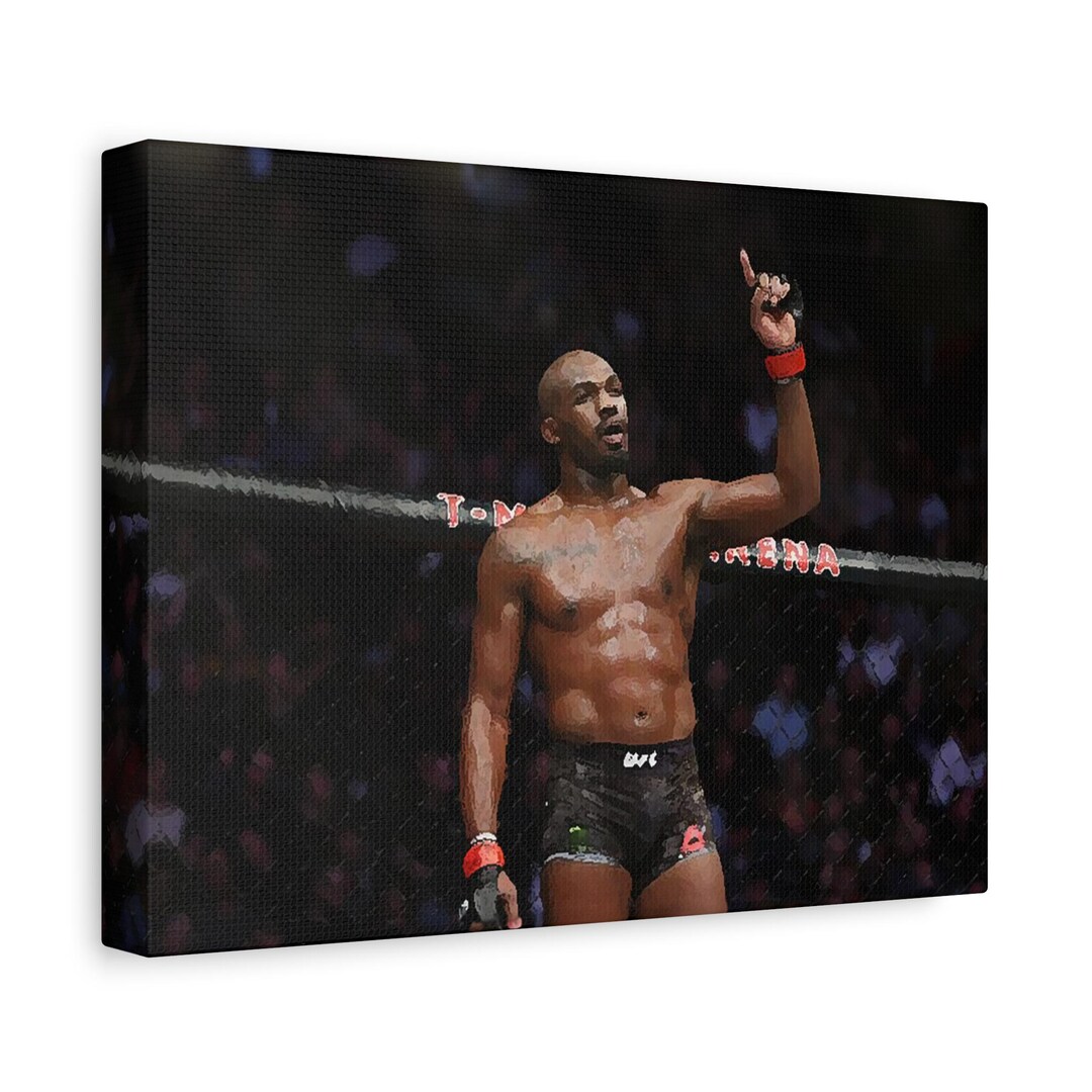 Jon Jones Canvas Print: Dry Brush Style MMA Wall Art - Etsy