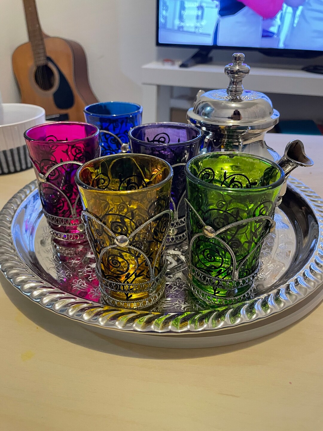 Teapot Set Unique Tea Set Gift Idea Traditional Traditional Moroccan ...