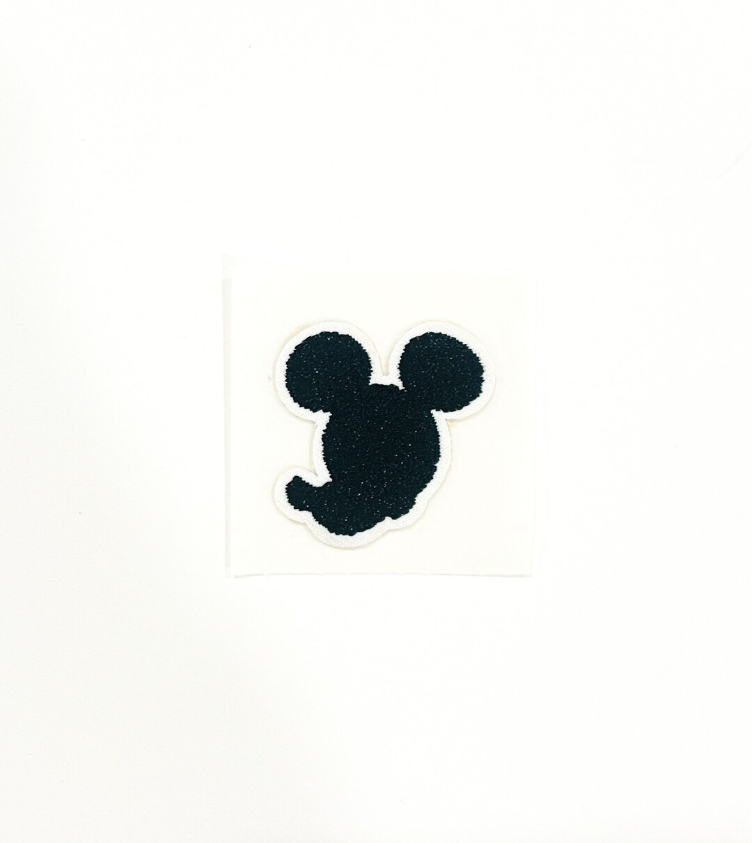 Mickey Mouse Patch, Silhouette Patch, Fabric Embroidered Small Appliqué ...