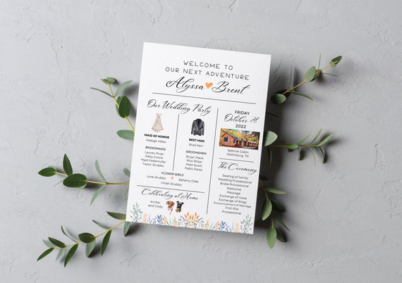 Custom Wedding Program - Etsy