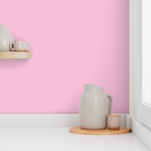 Solid Removable Wallpaper, Pink Wallpaper, Temporary Wallpaper, Peel ...