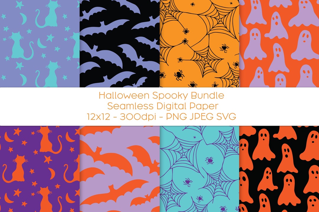 Halloween Seamless Spider Digital Paper Halloween Printable - Etsy