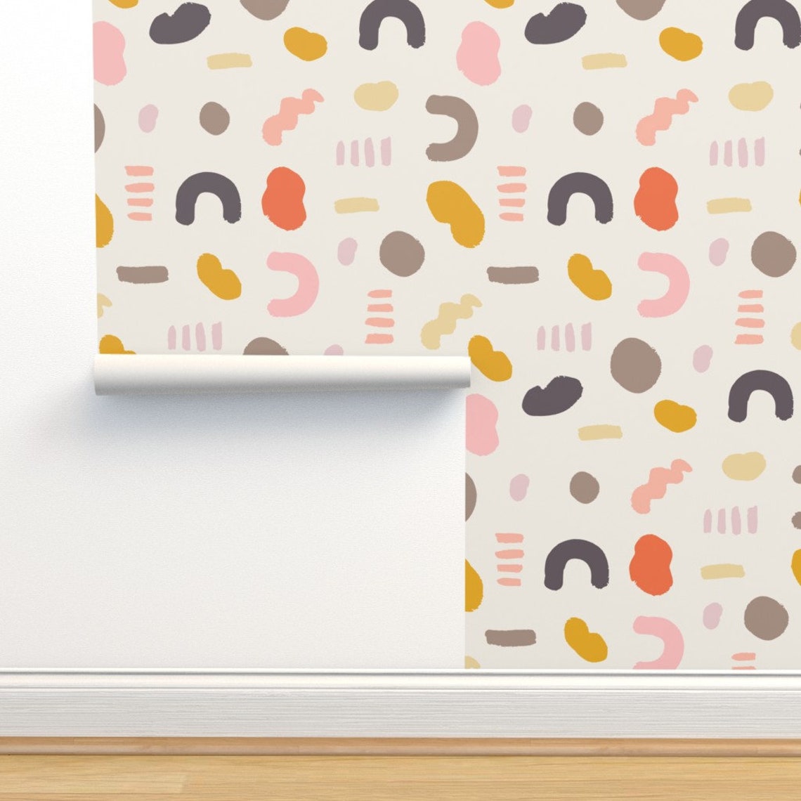 Gender Neutral Wallpaper, Teen Wallpaper, Abstract Shapes Wallpaper ...