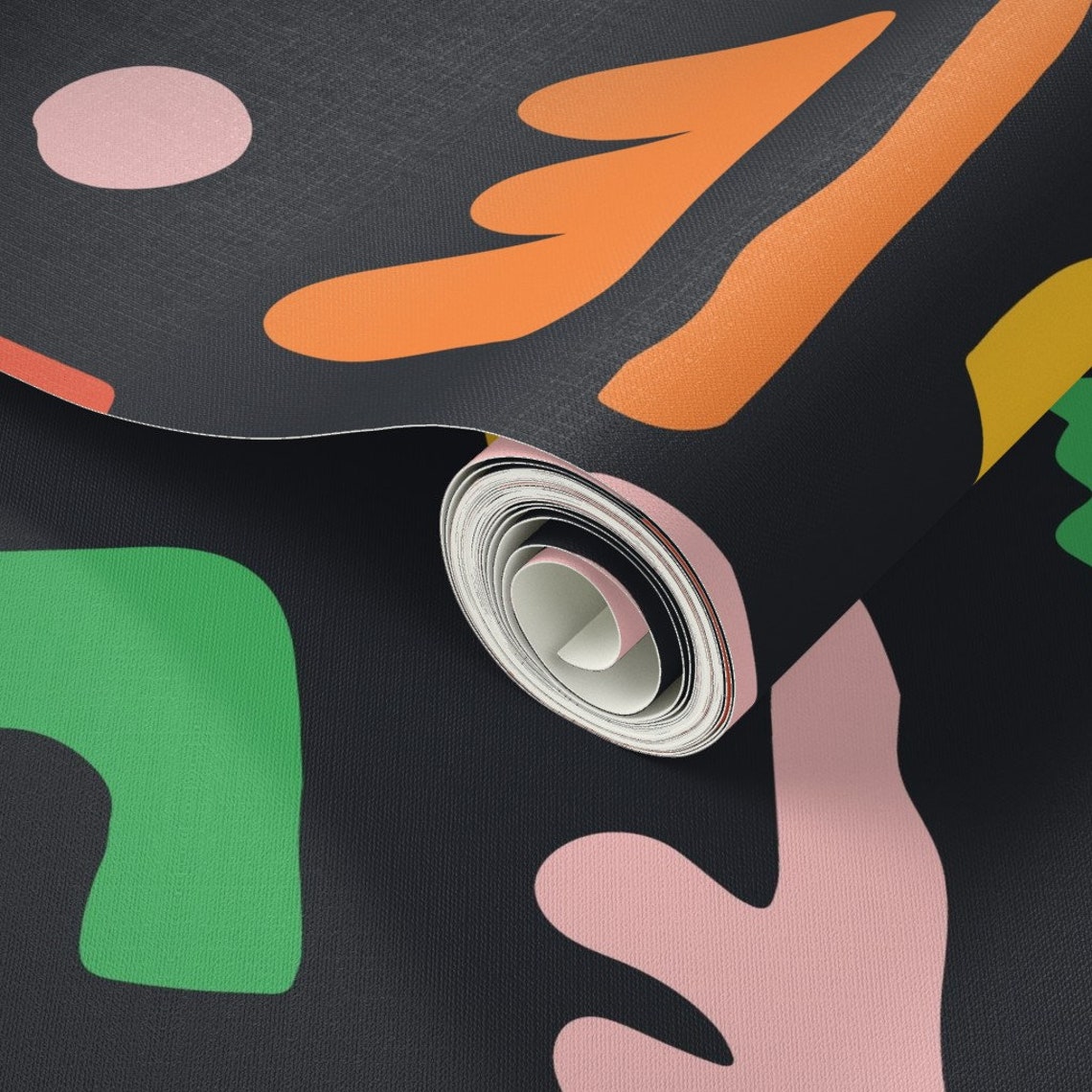 Funky Abstract Removable Wallpaper, Kids Nursery Decor - Etsy