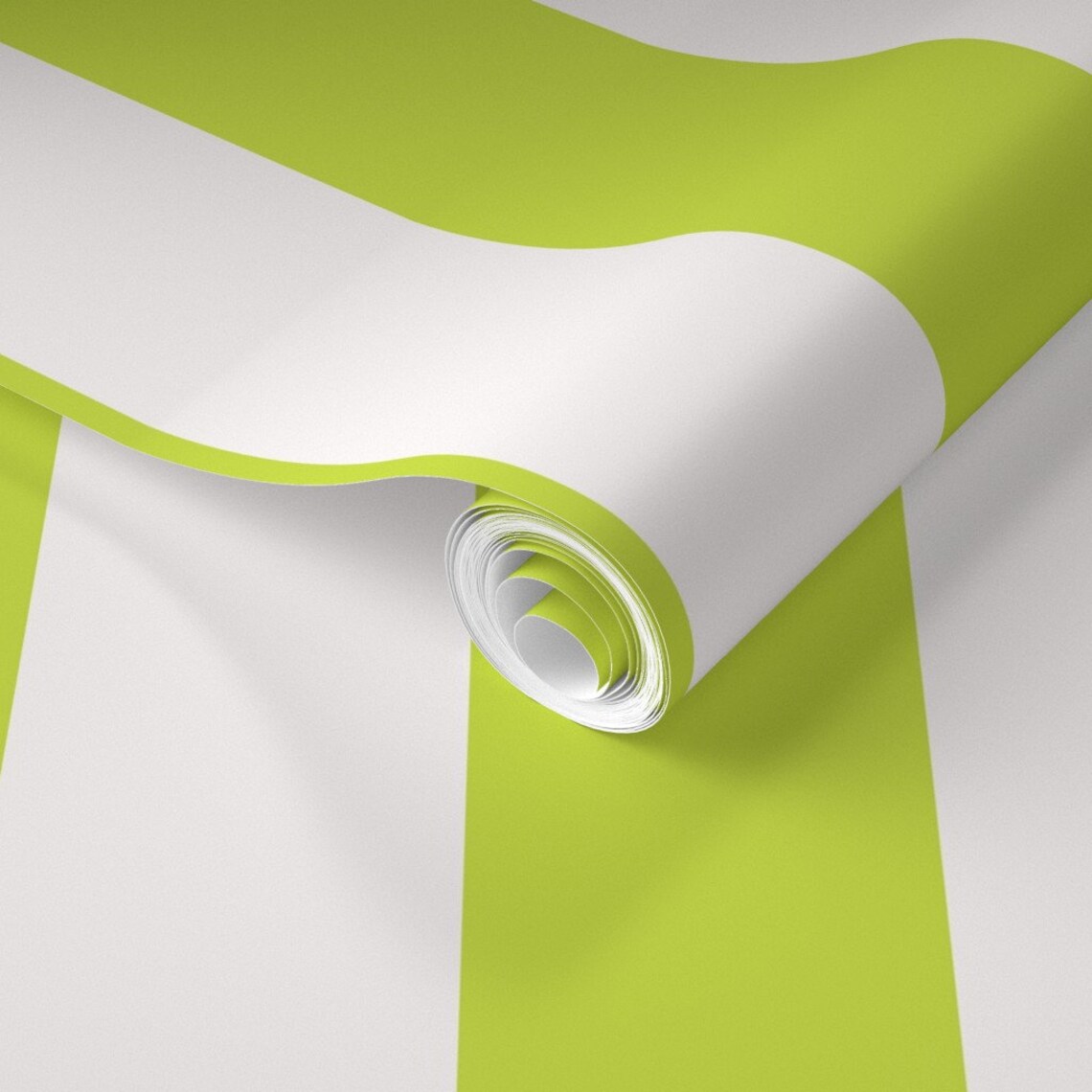 Lime Green Striped Wallpaper, Funky Accent Wall, Removable - Etsy