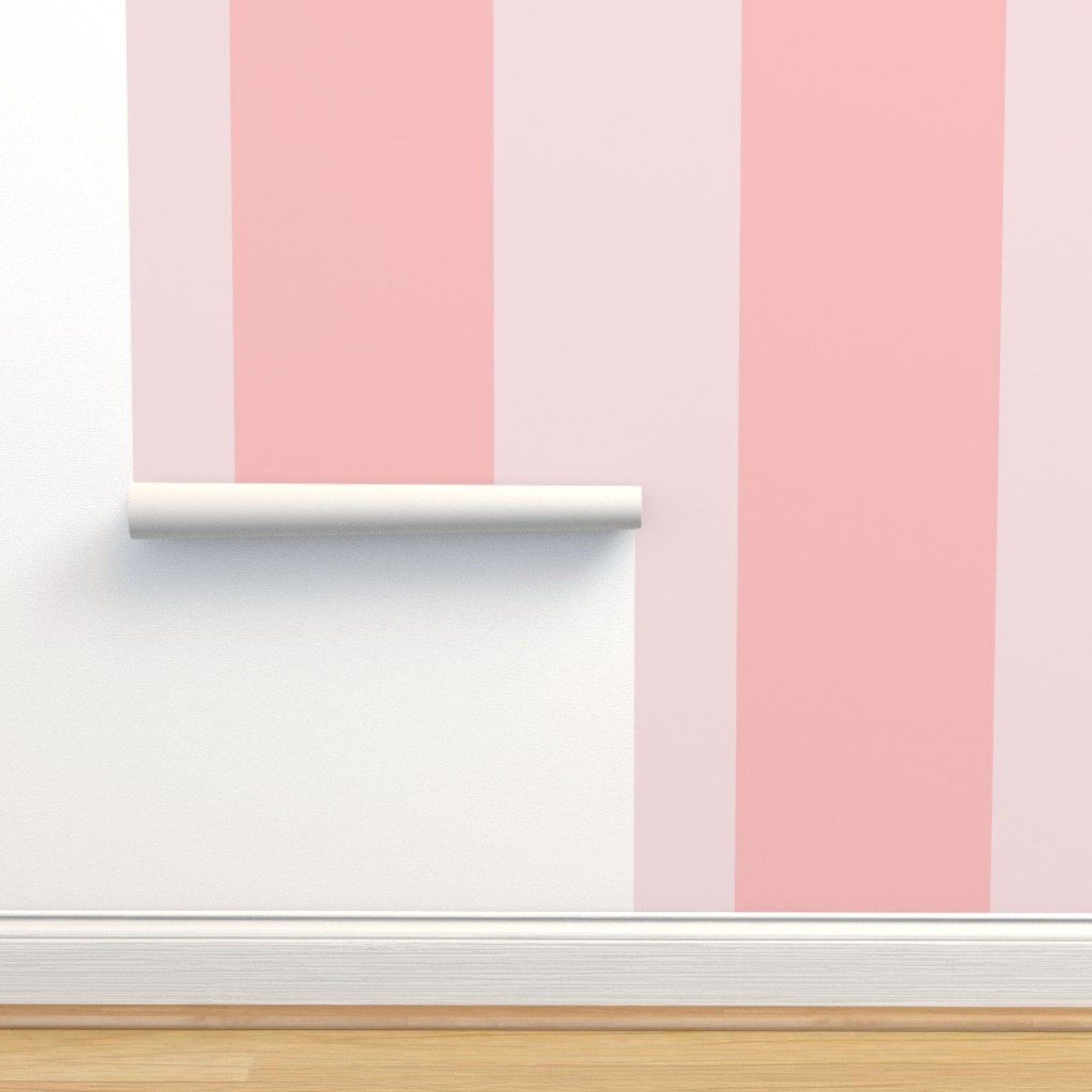 Pink Vertical Stripe Wallpaper, Large Striped Wallpaper, Vertical ...