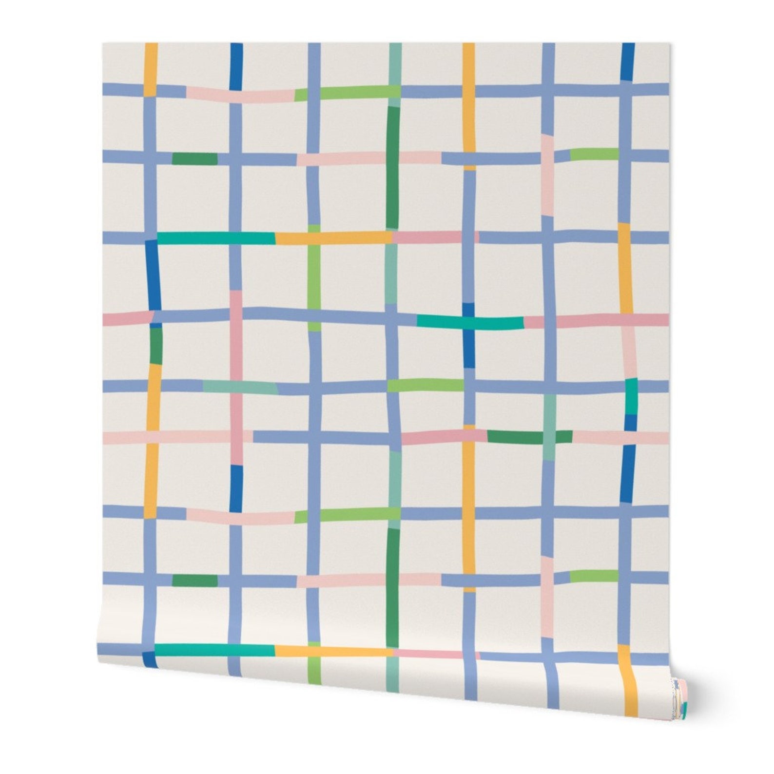 Pastel Check Wallpaper, Rainbow Check Wallpaper, Colorful Kids ...
