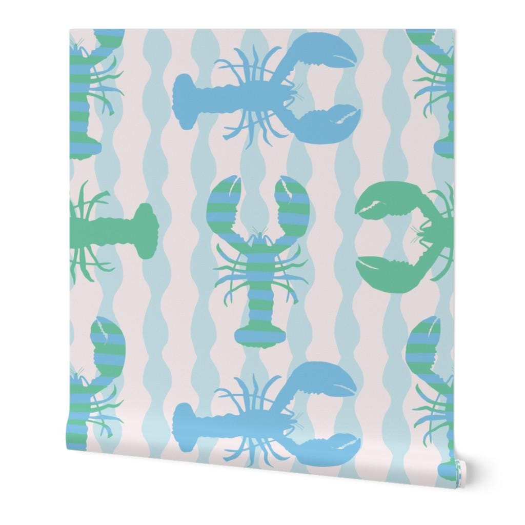 Crustacean Wallpaper, Beach Wallpaper, Lobster Wallpaper, Beach House ...