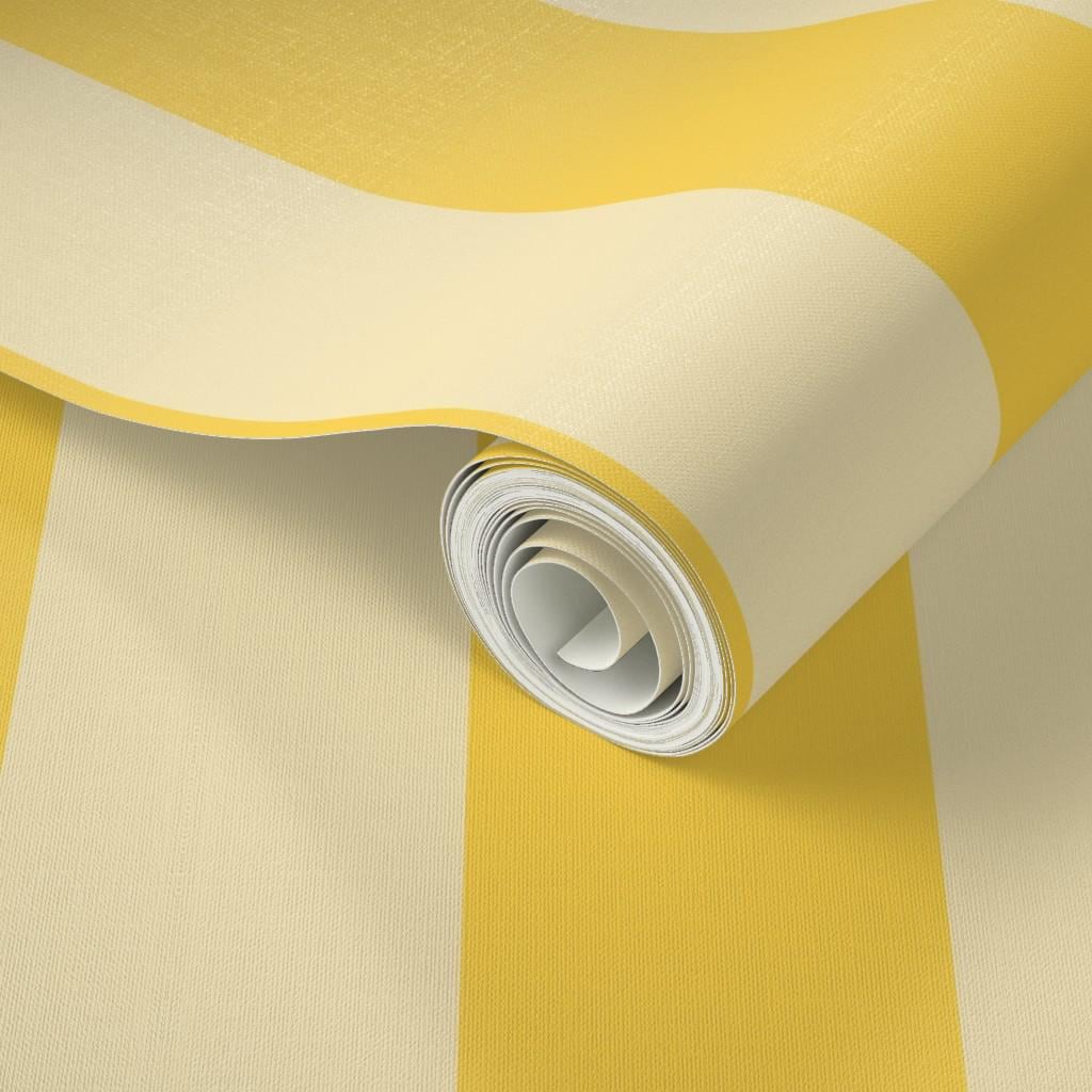 Yellow Striped Removable Wallpaper, Modern Accent Wall - Etsy