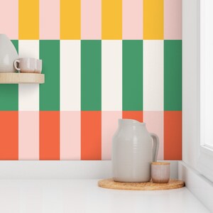 Funky Wallpaper, Colorblock Wallpaper, Accent Wallpaper, Colorful ...