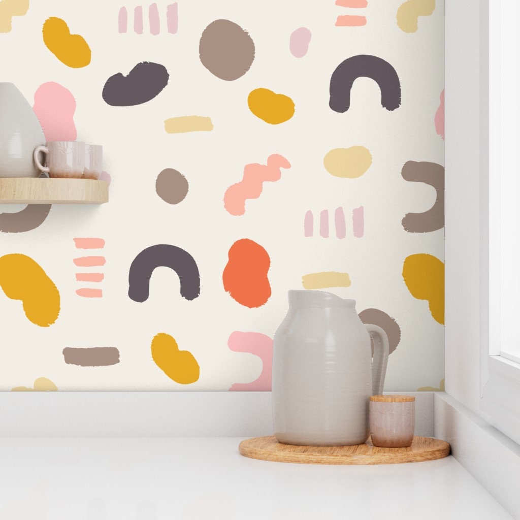 Teen Wallpaper, Gender Neutral Wallpaper, Abstract Shapes Wallpaper ...