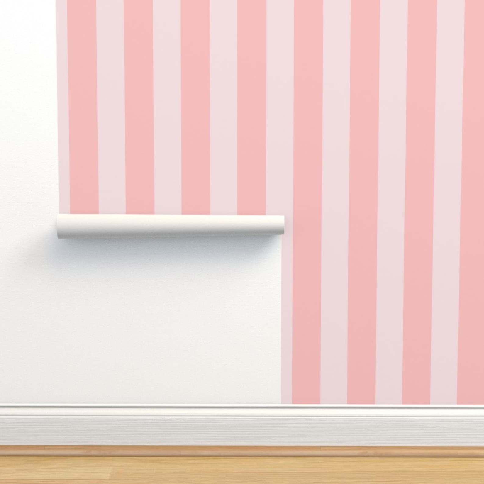 Pastel Pink Striped Wallpaper, Preppy Accent Wall, Removable Wallpaper ...