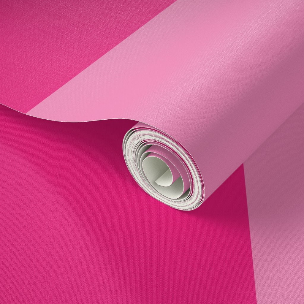 Pink Wallpaper, Hot Pink Wallpaper, Gingham Wallpaper, Removable Peel ...