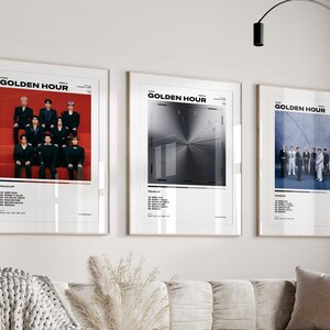 ATEEZ Golden Hour Album Poster – Minimalist KPOP Print (digital ...
