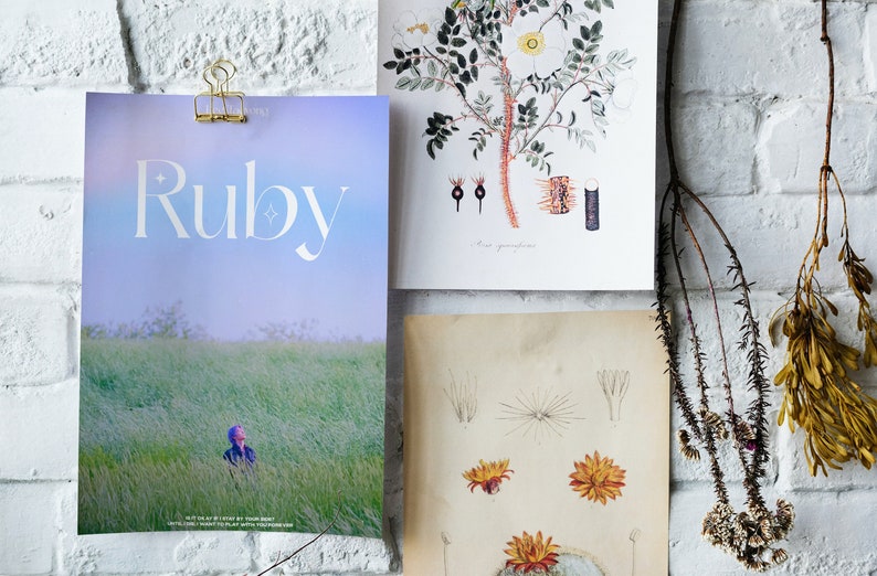 Taeyong - Ruby Poster, NCT Poster, Minimalist Music Poster, Digital ...