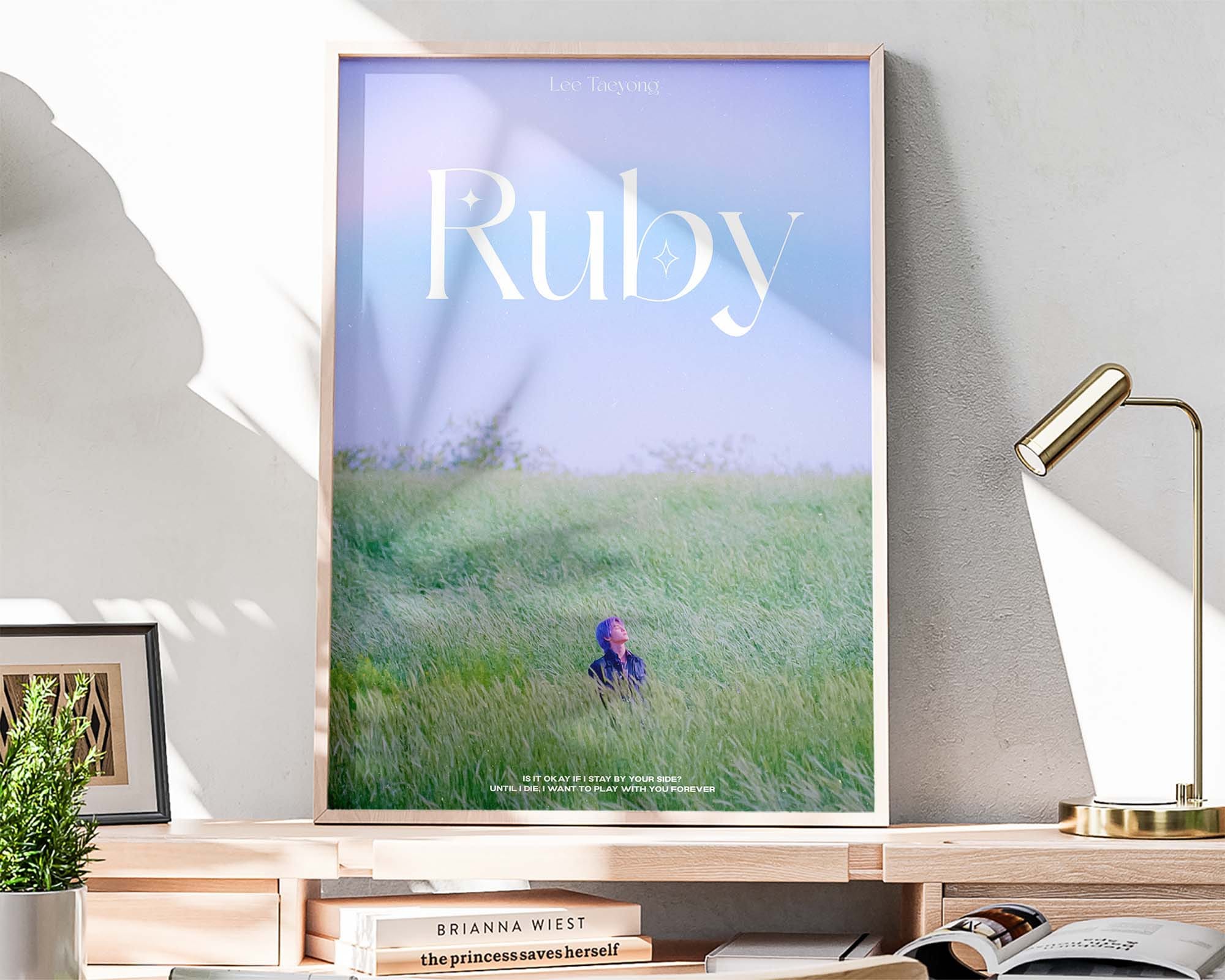 Taeyong - Ruby Poster, NCT Poster, Minimalist Music Poster, Digital ...