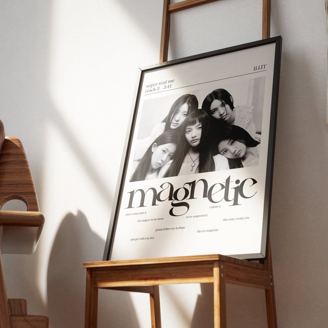 ILLIT MAGNETIC Lyrics Poster, Lyrics Wall Art, Aesthetic KPOP Wall ...