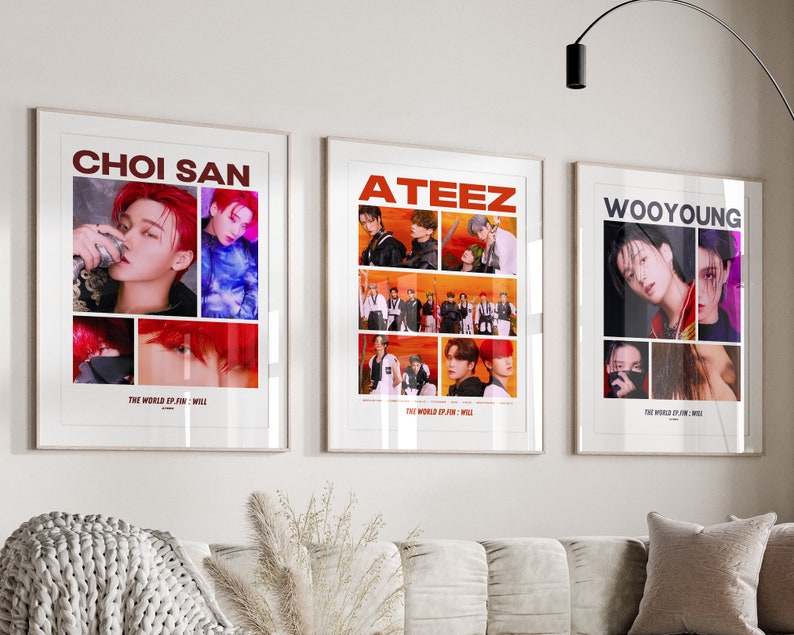 Ateez the World - Will Posters, KPOP Collage Print (digital Download ...