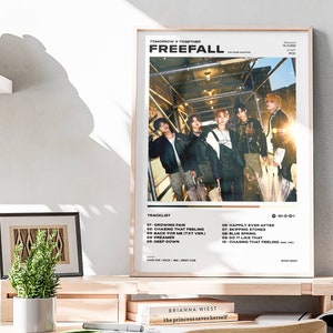 TXT - Freefall Album Poster, Minimalist Music Print, Digital Download ...