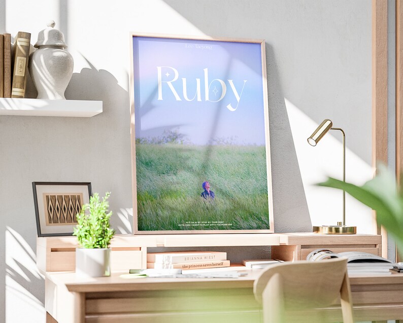 Taeyong - Ruby Poster, NCT Poster, Minimalist Music Poster, Digital ...