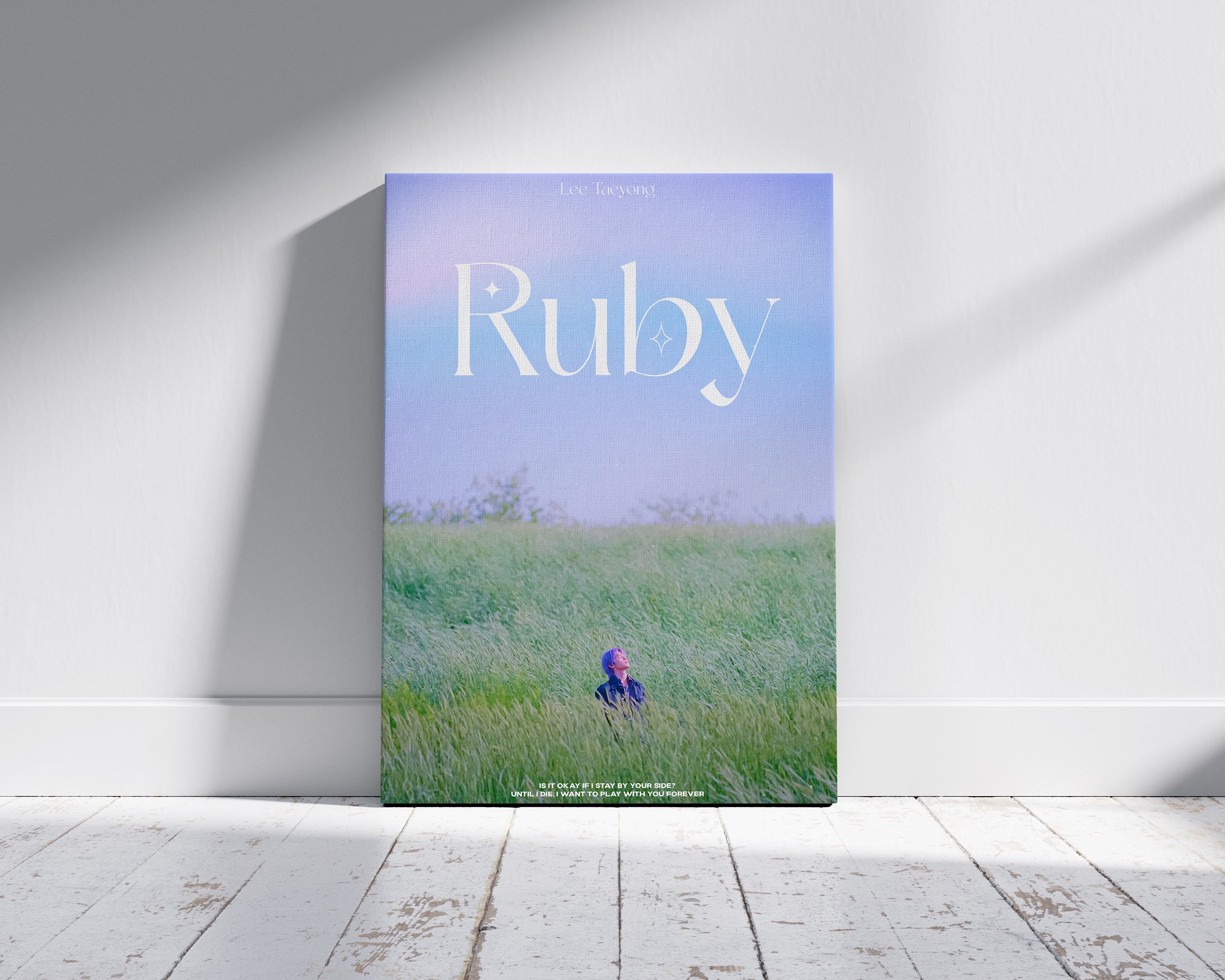 Taeyong - Ruby Poster, NCT Poster, Minimalist Music Poster, Digital ...