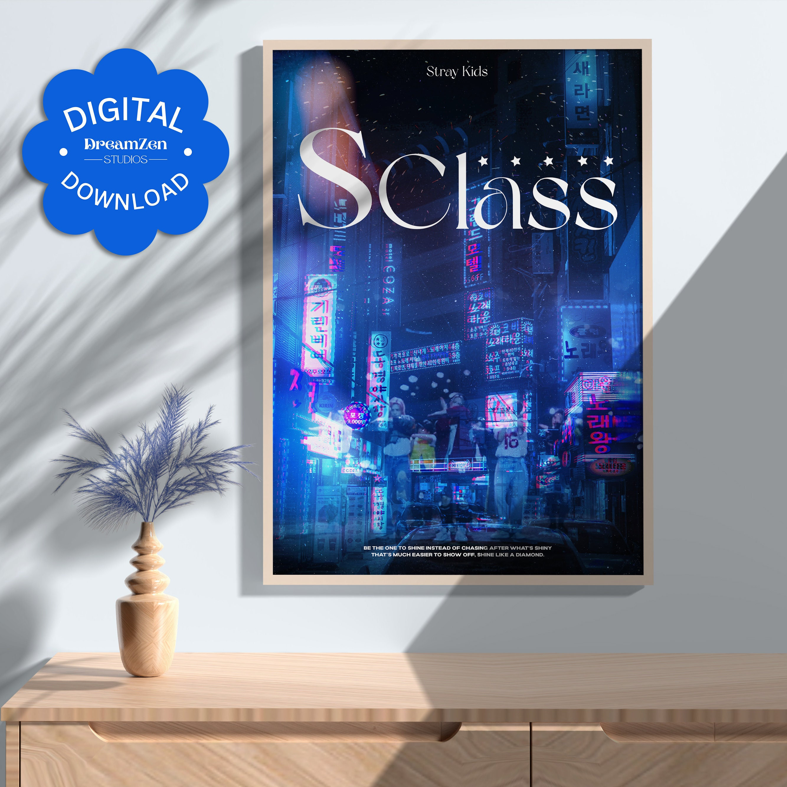 Stray Kids S-class Poster, Minimalist SKZ Music Poster, Digital ...