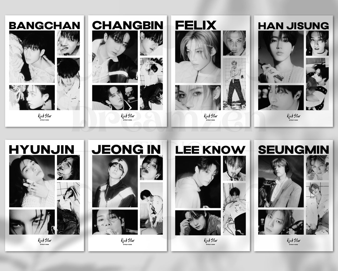 Stray Kids Rock Star Poster, SKZ Poster, Digital Download, Kpop Collage ...