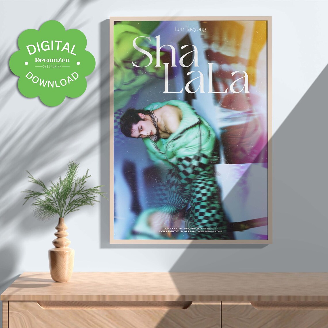 Taeyong - Shalala Poster, NCT Poster, Minimalist Music Poster, Digital ...