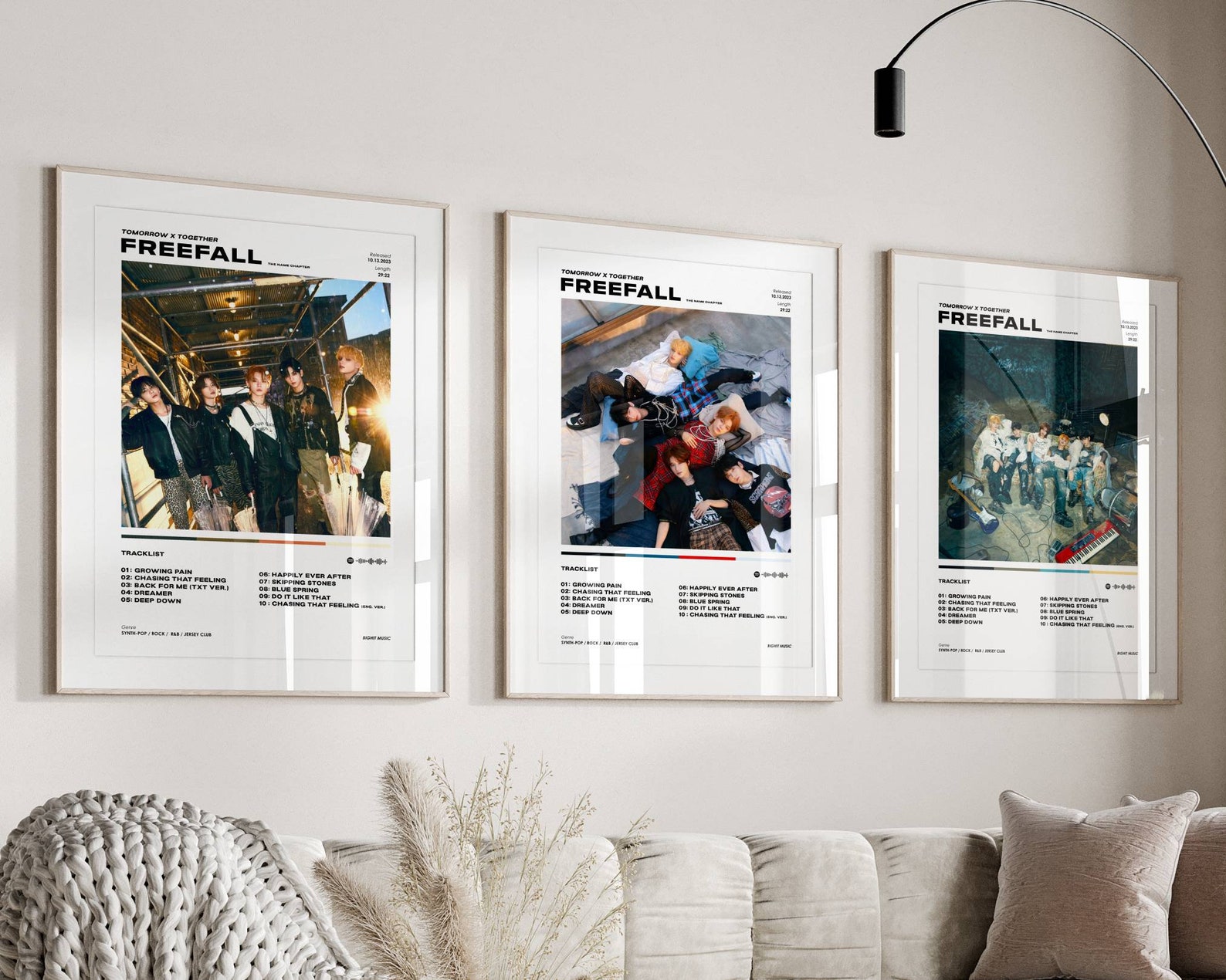 TXT - Freefall Album Poster, Minimalist Music Print, Digital Download ...