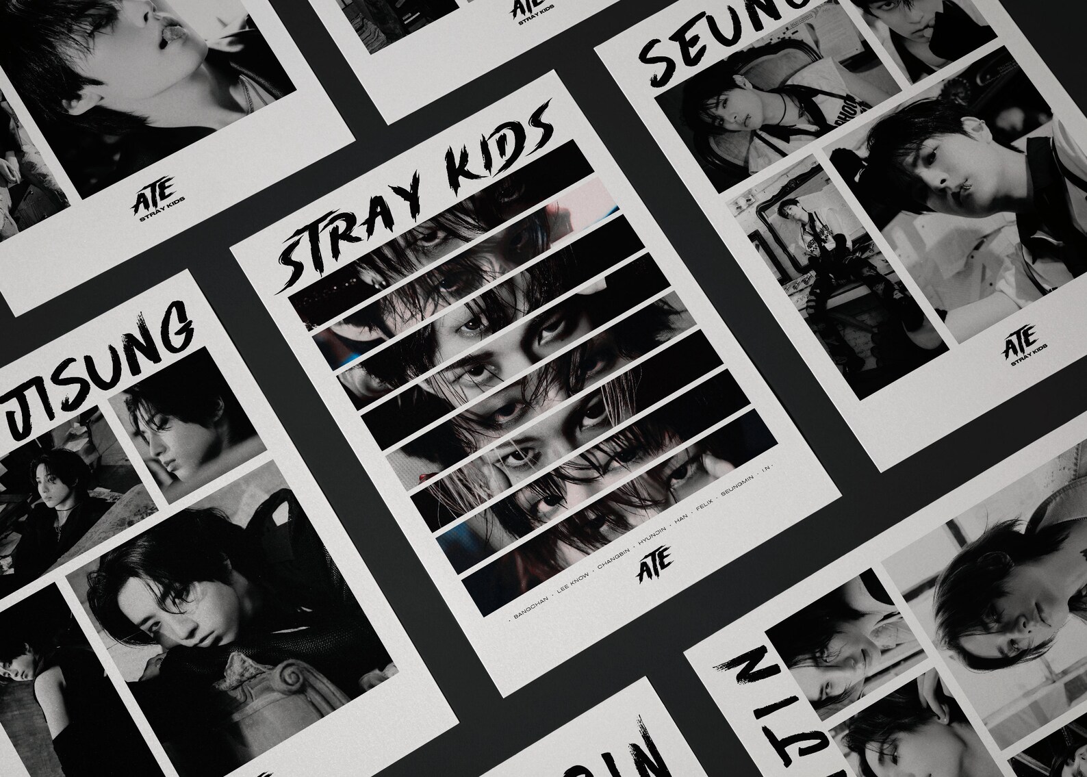Stray Kids ATE Poster, Set of 7 Digital Print, Kpop Collage Album ...