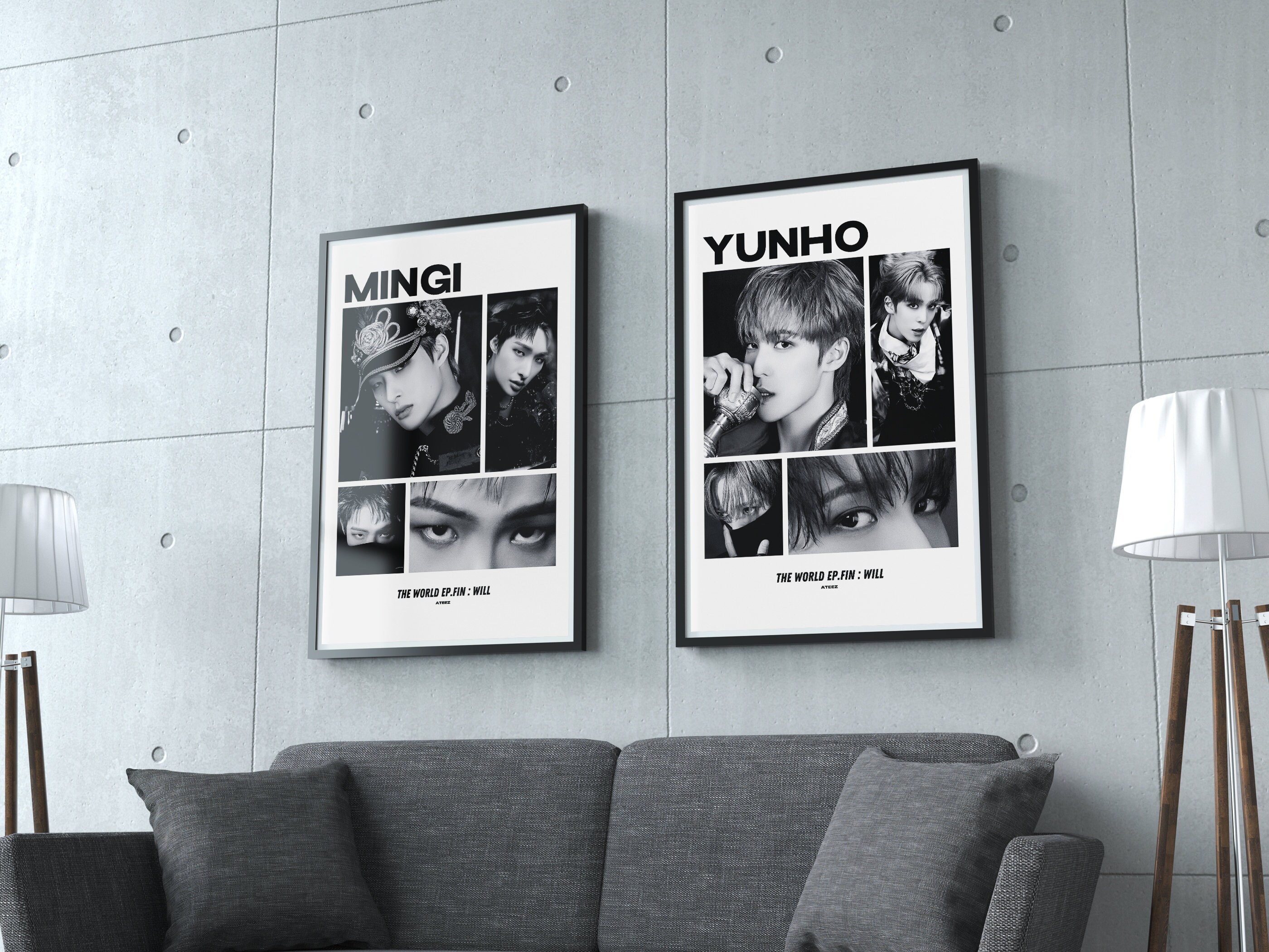 Ateez the World - Will Printable Posters, KPOP Collage Print, Digital ...