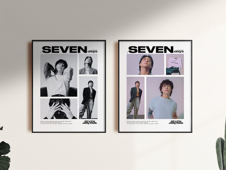 Jungkook Seven Poster BTS Poster Minimalist Music Poster - Etsy