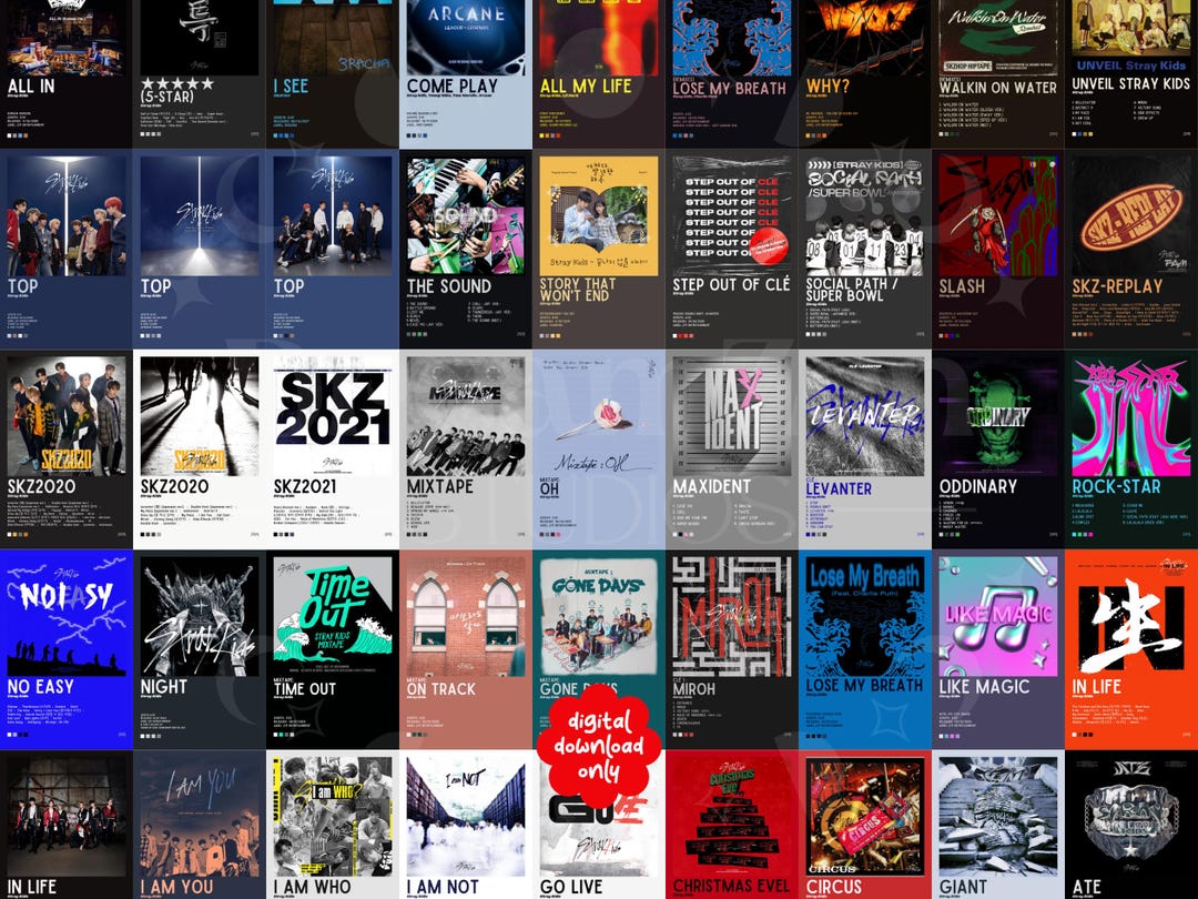 Stray Kids Album Cover Prints, Digital Download, Printable SKZ Kpop ...