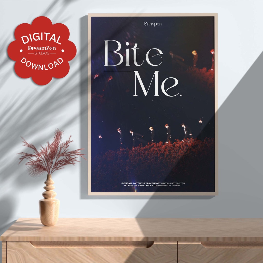 Enhypen Bite Me Poster, Minimalist Music Poster, Digital Download ...