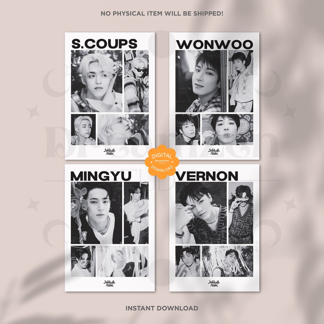 SVT Seventeenth Heaven Digital Poster, Hip Hop Unit Poster, Minimalist ...
