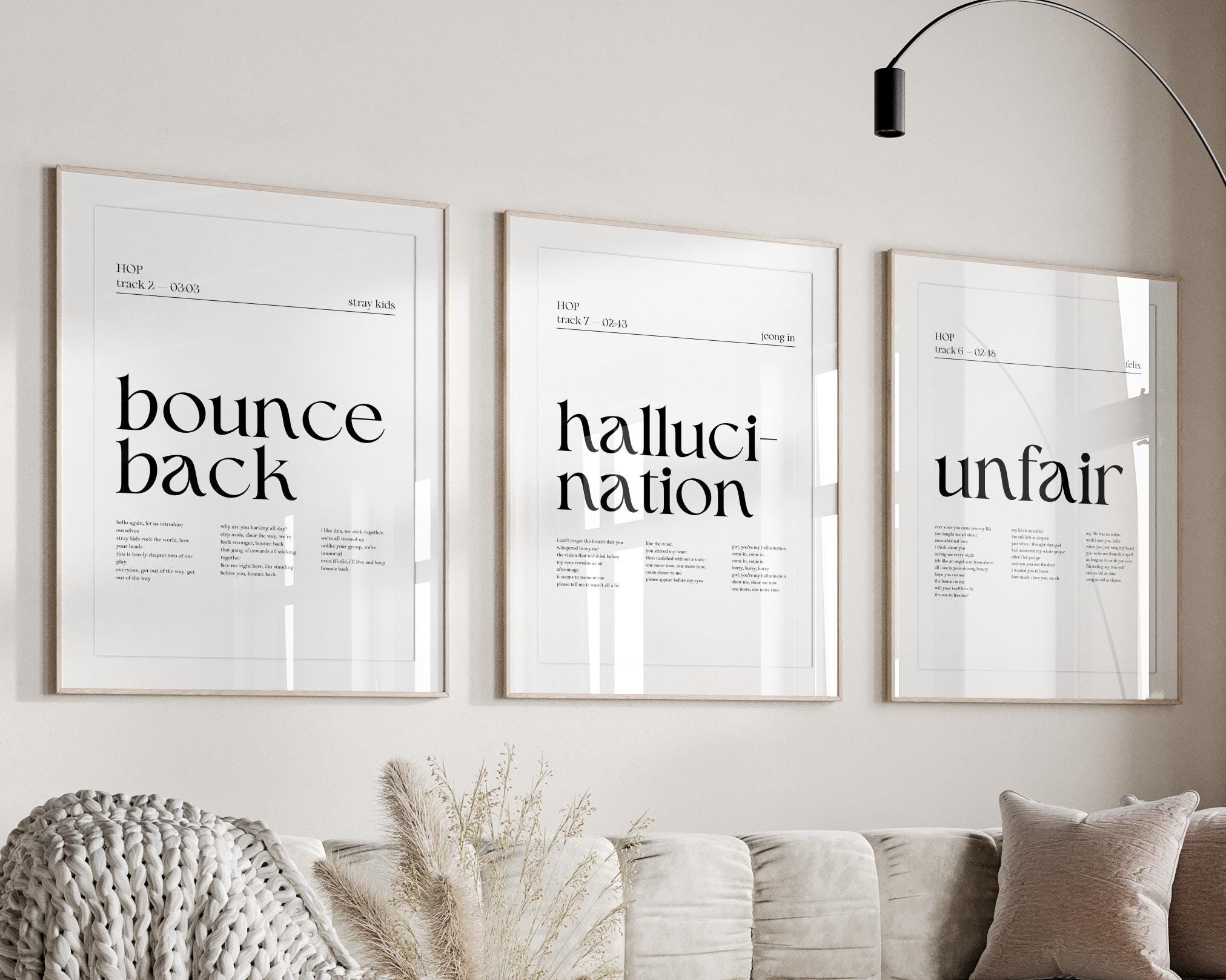 Printable Stray Kids HOP Lyrics Poster, SKZ Prints, Minimal Album Lyric ...