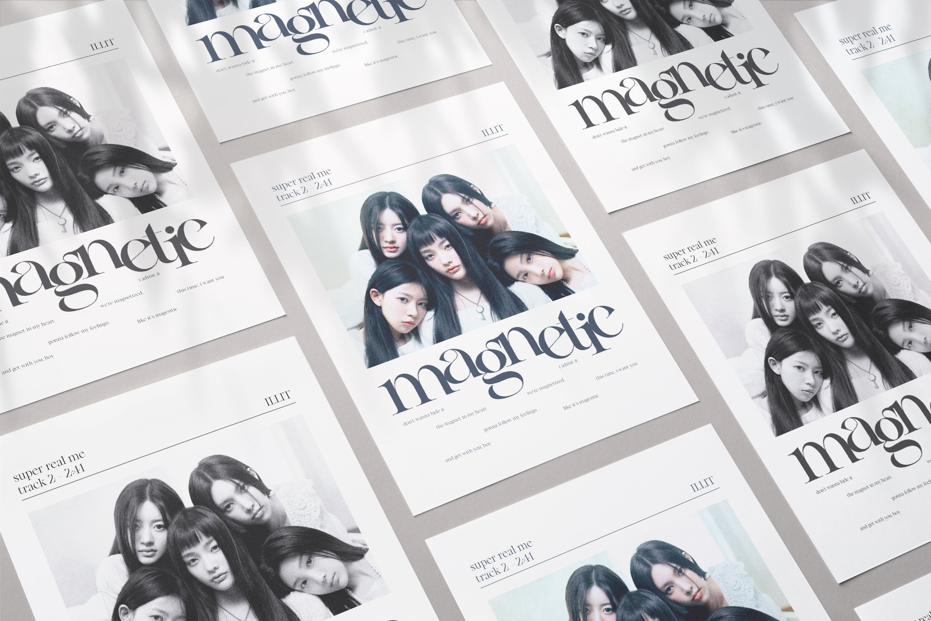 ILLIT MAGNETIC Lyrics Poster, Lyrics Wall Art, Aesthetic KPOP Wall ...