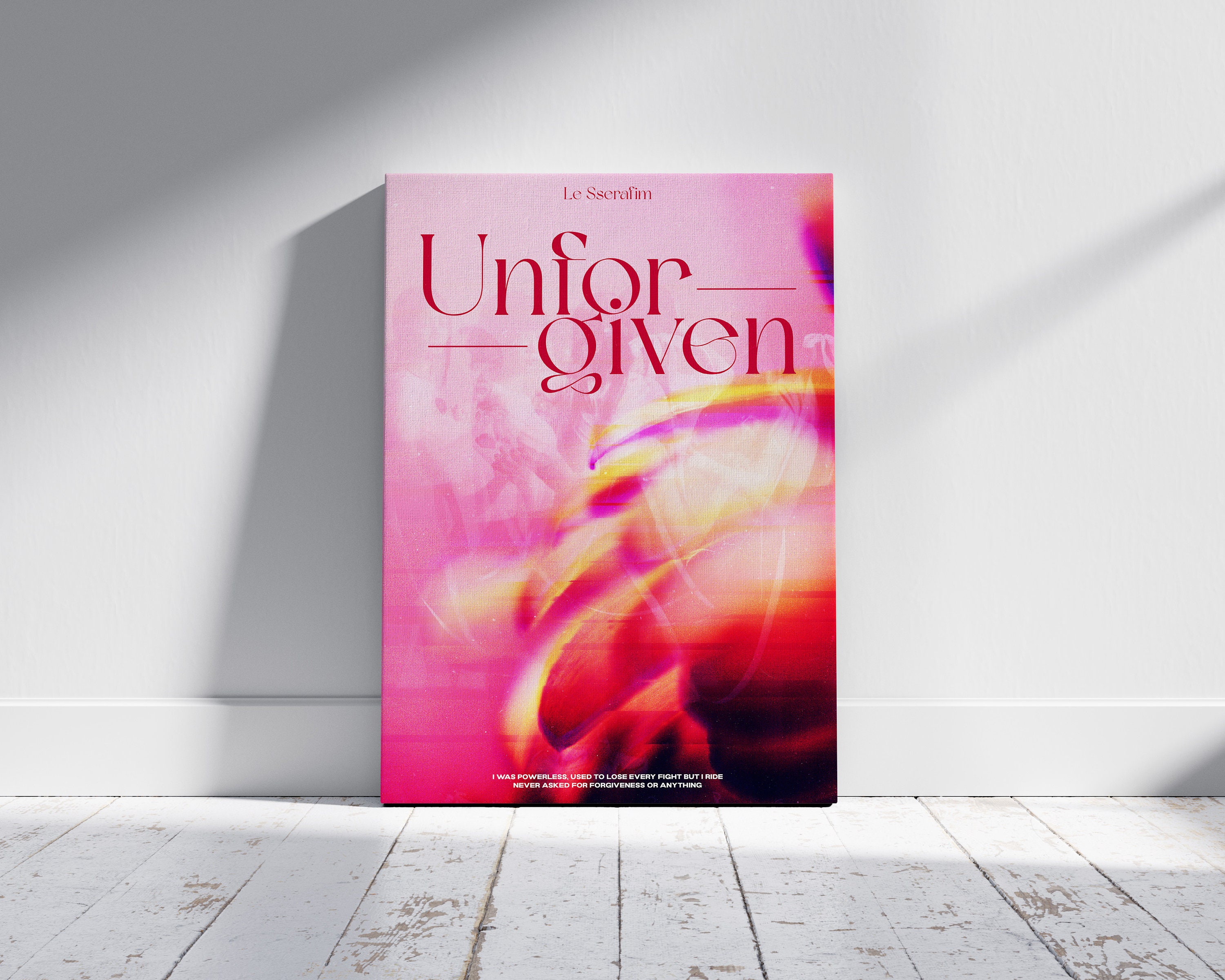 Le Sserafim Unforgiven Poster, Le Sserafim Poster, Minimalist Music ...