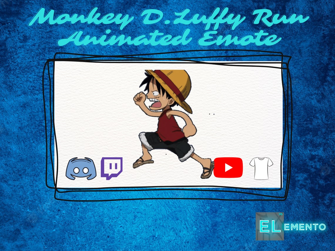 Monkey D. Luffy Animated Emote One Piece/ Twitch / Discord / - Etsy