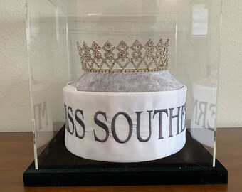 Tiara Crown and Sash Display Case - Etsy